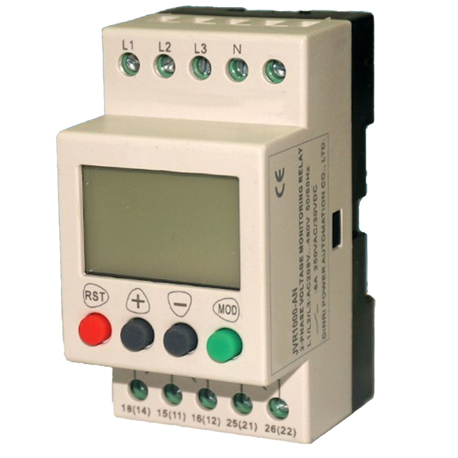 Mosiee Jvr1000-An Lcd Display Three-Phase Four-Wire Voltage Phase ...