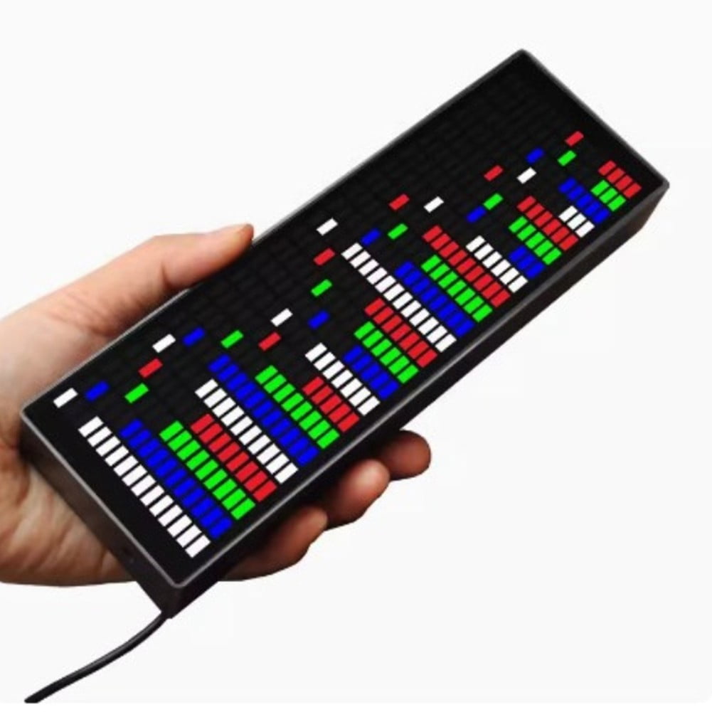 Mosiee LED Music Display RGB Light Spectrum DIY Kit Lamp Volume Control ...