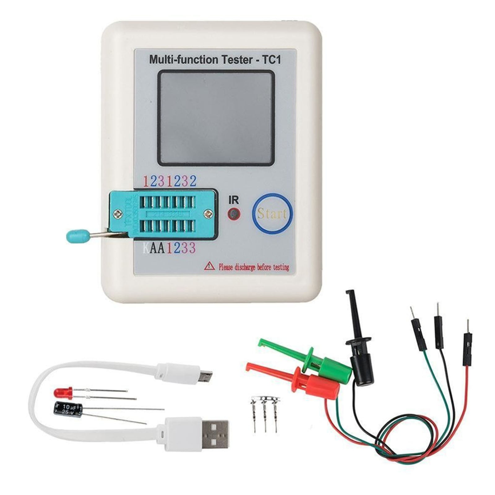 Mosiee Lcrtc1 1 8In Tft Backlight Transistor Tester Multifunctional ...
