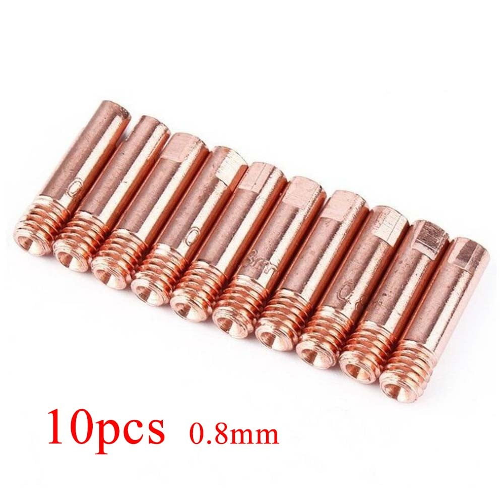 Mosiee Mb15Ak Welding Contact Tips 0.6 - 1.2Mm Mig Welder Torch Consumables M6 X 10Pcs ...