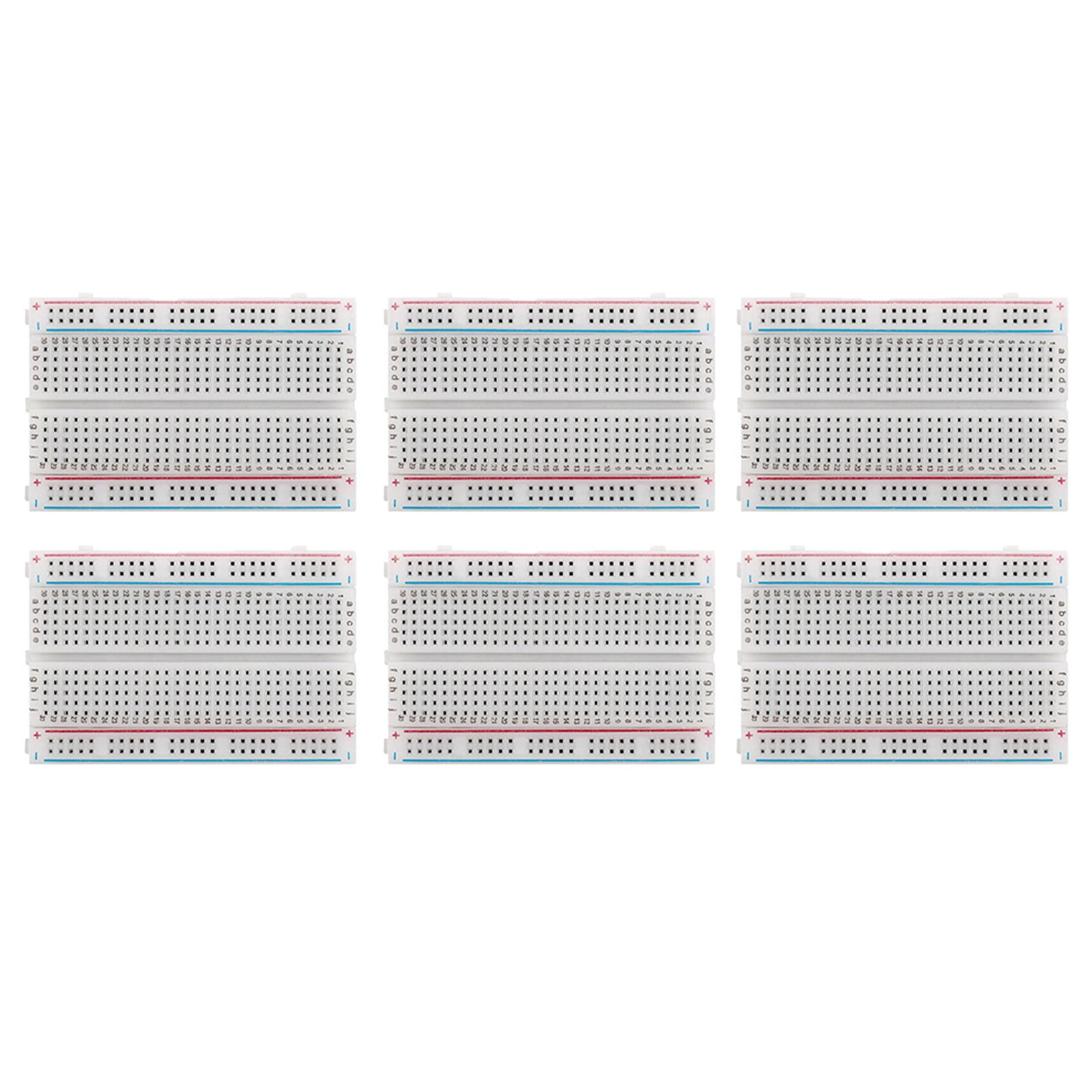 Mosiee Pack Of 6 400 Point Breadboard Kit Solderless Breadboards For ...