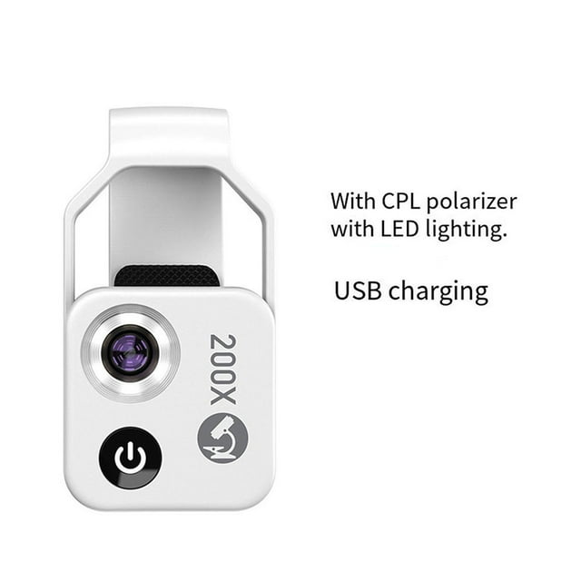 Mosiee Portable Mobile Phone Microscope With Cpl 200X Hd Identification ...