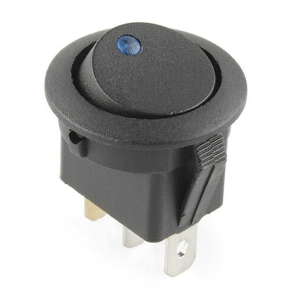 Mosiee Round Rocker Switch Car Led Lighting Led Round Switch 20A Dc12V ...