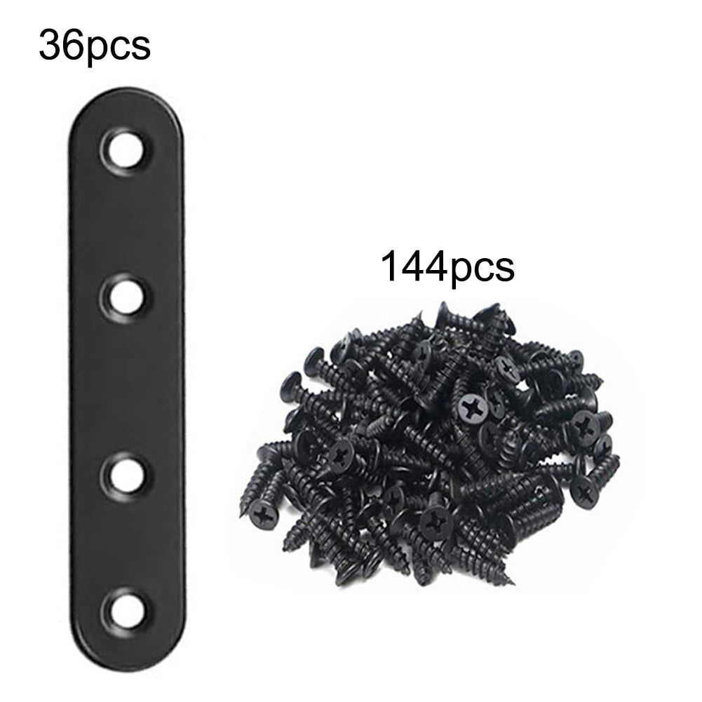 Mosiee Screw On Installation Black Flat Mending Plates for Wood ...