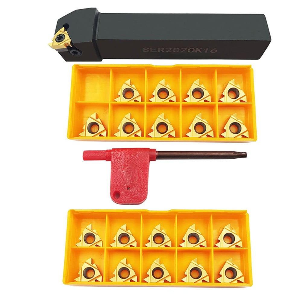 Mosiee Ser2020K16 Lathe Tool Insert Turning Tool Holder,20Pcs 16Er Ag60 ...