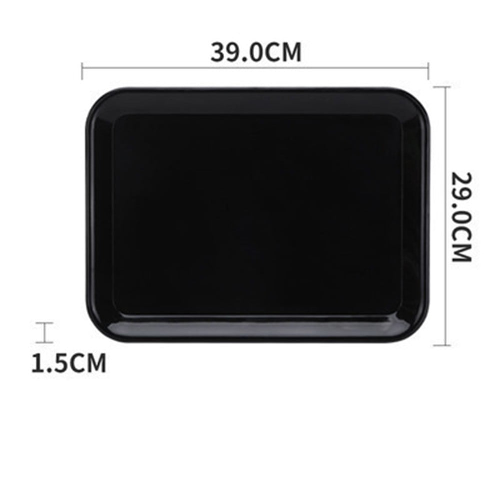 Mosiee Serving Tray Food Serving Tray Rectangular Black Plastic Food ...