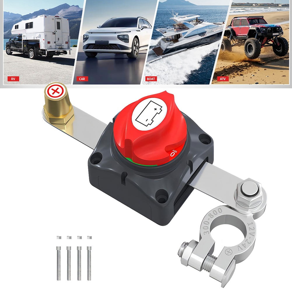 Mosiee Side Post Battery Switch 300A 12-48V Battery Power Cut Master ...