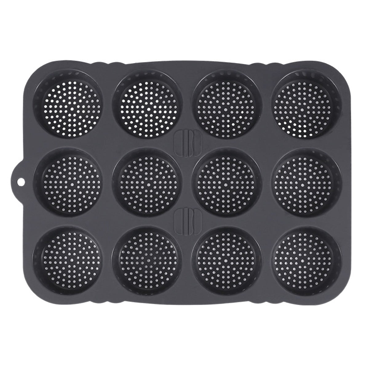 Mosiee Silicone Hamburger Bun Mould With 12 Cavities For Perfectly ...