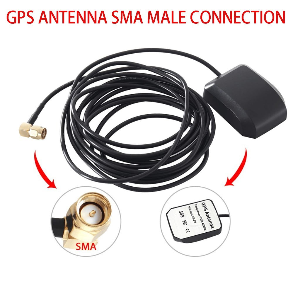 Mosiee Sma Male Gps Auto Aerial Signal Antenna 9 Feet Cable 1575Mhz ...