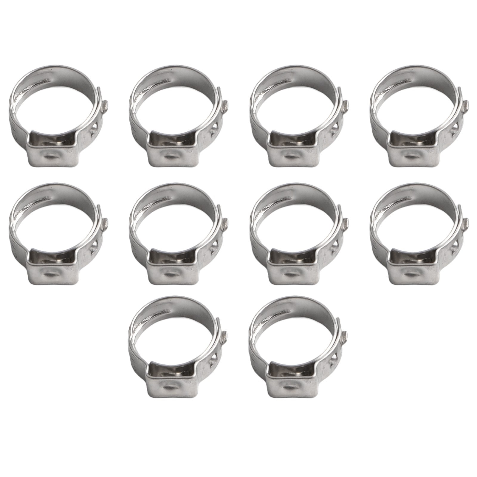 Mosiee Stainless Steel Crimp Fittings Single Ear Hose Clamps Hose Clamp ...