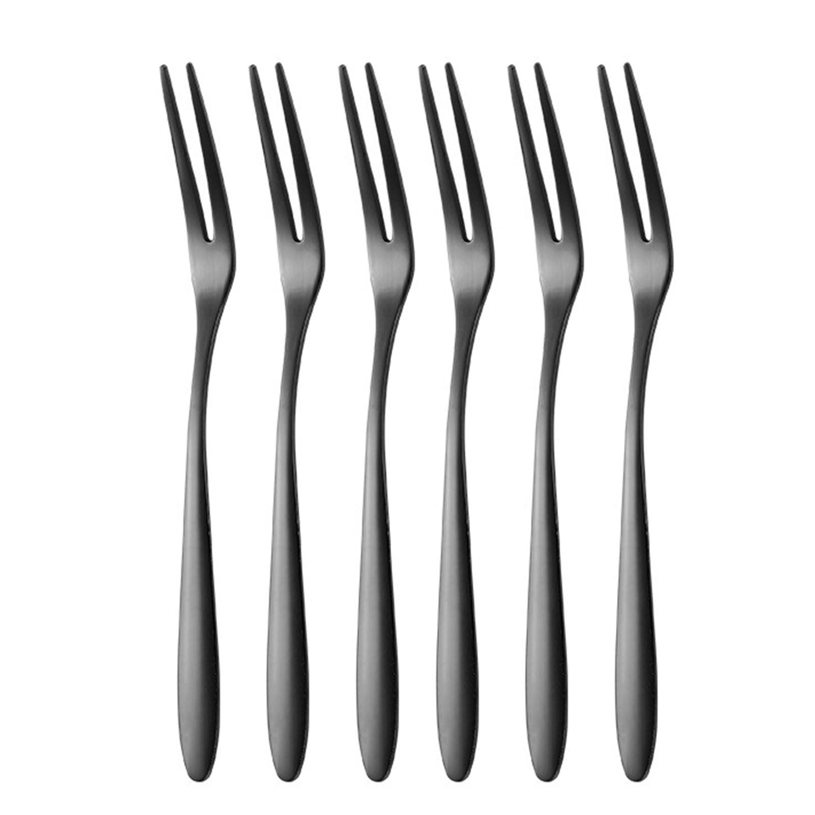 Mosiee Stylish And Mini Food Picks Set Of 6 Stainless Steel Forks For ...