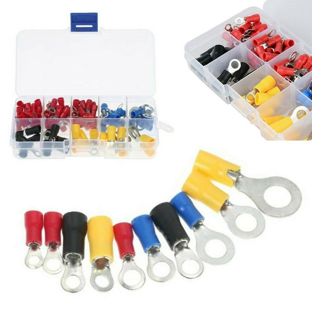 Mosiee Terminal Insulating Rings Wire Connector Kit Crimp Terminal ...