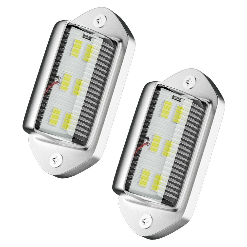 Mosiee White Led License Plate Light Dc Waterproof 6-Smd License Plate ...