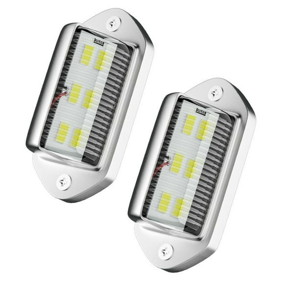Mosiee White Led License Plate Light Dc Waterproof 6-Smd License Plate ...