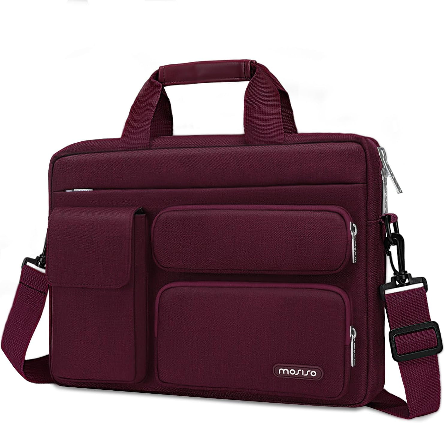 Mosiso 13 13.3 inch Laptop Shoulder Bag with 2 Raised&Handle&Belt ...