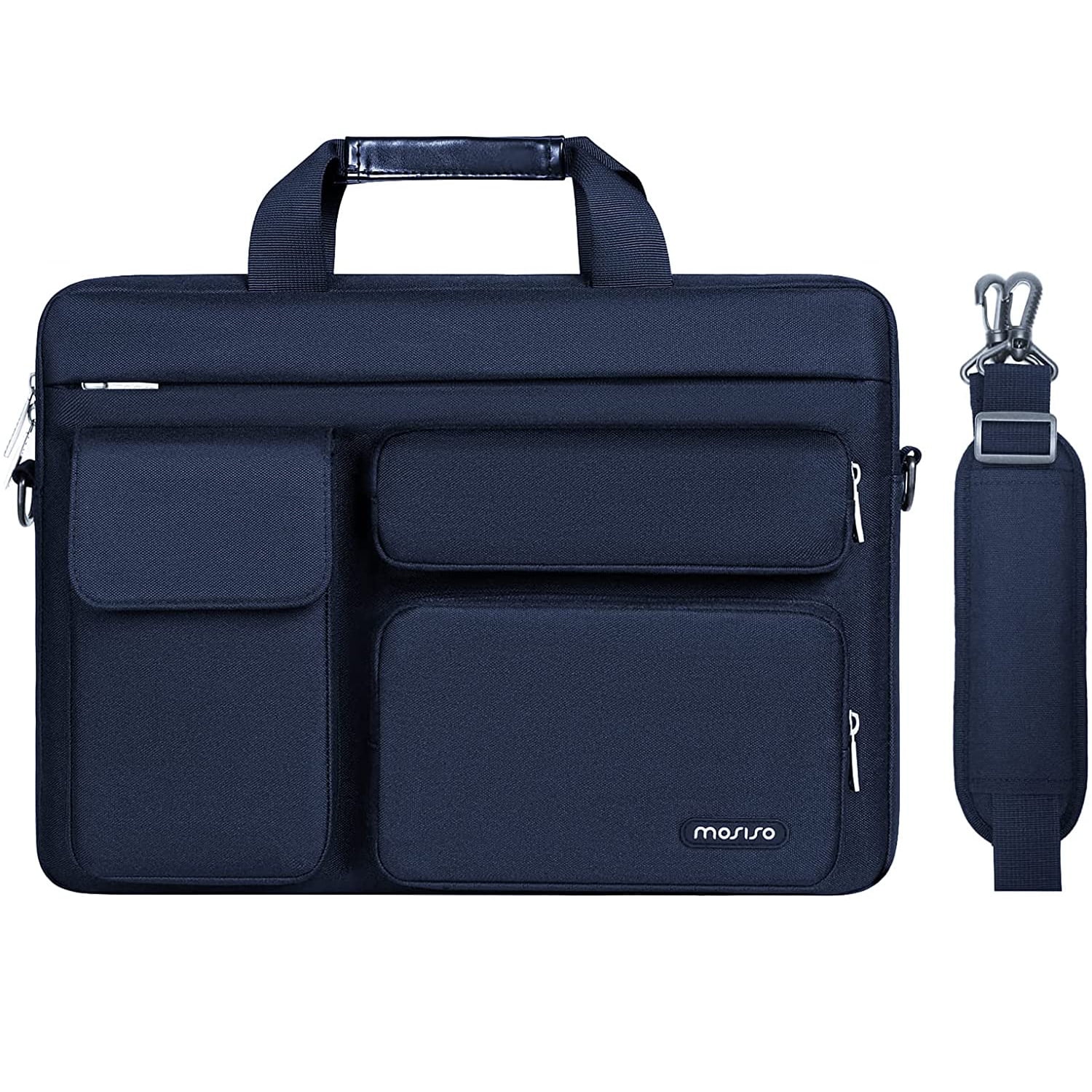 Mosiso 15-16 inch Laptop Bag with Strap, Briefcase for MacBook/Notebook ...