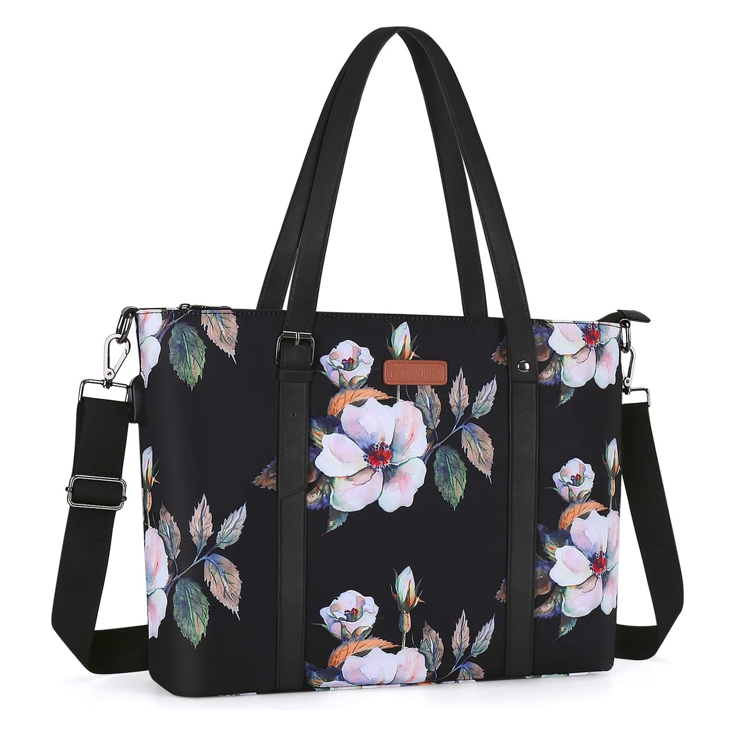 Mosiso 17-17.3 inch USB Port Laptop Tote Bag with Adjustable Top Handle ...