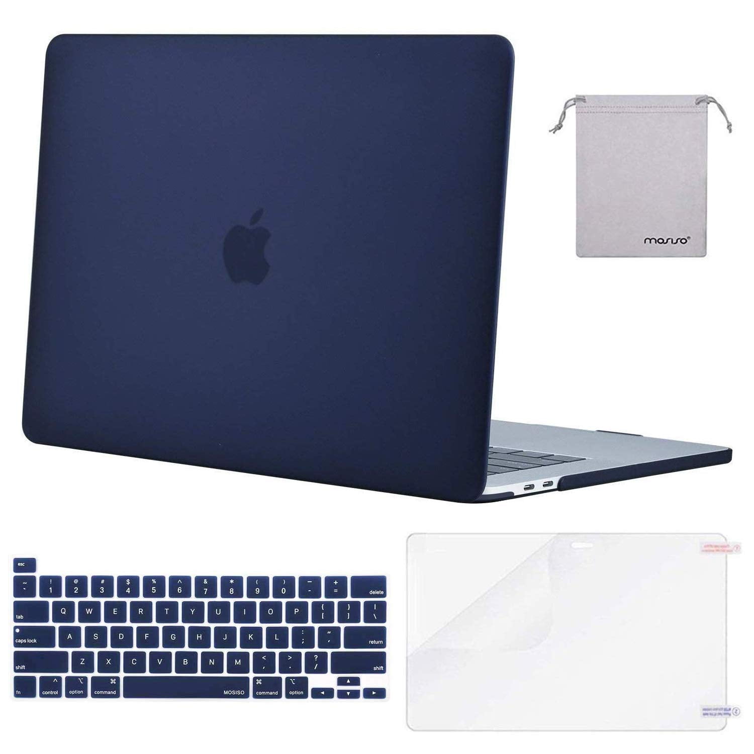 Mosiso 4 in 1 Macbook Pro 16 Inch Case 2019 Release A2141,Plastic Hard Shell Case Cover for ...
