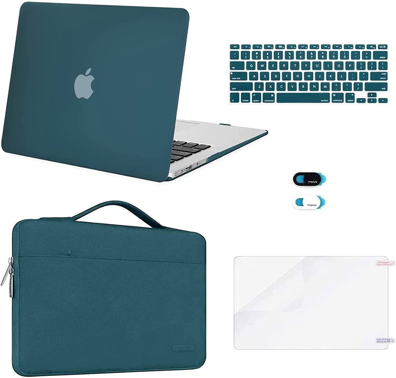 Mosiso 5IN1 Case for MacBook Air 13 inch Case (A1369 A1466, Older ...
