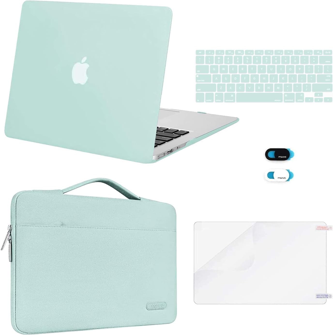 Mosiso 5IN1 Case for MacBook Air 13 inch Case (A1369 A1466, Older ...