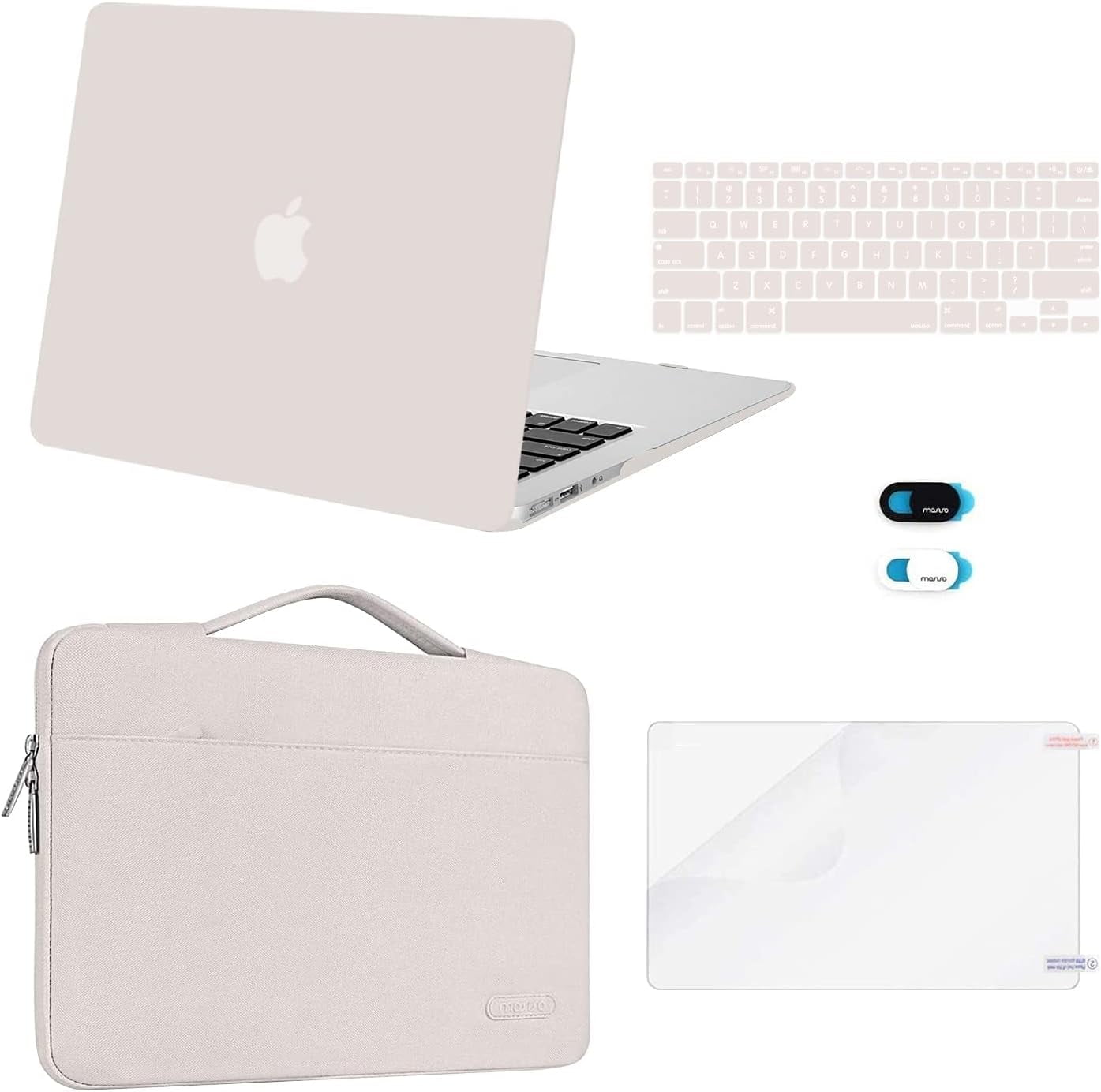 Mosiso 5IN1 Case for MacBook Air 13 inch Case (A1369 A1466, Older ...