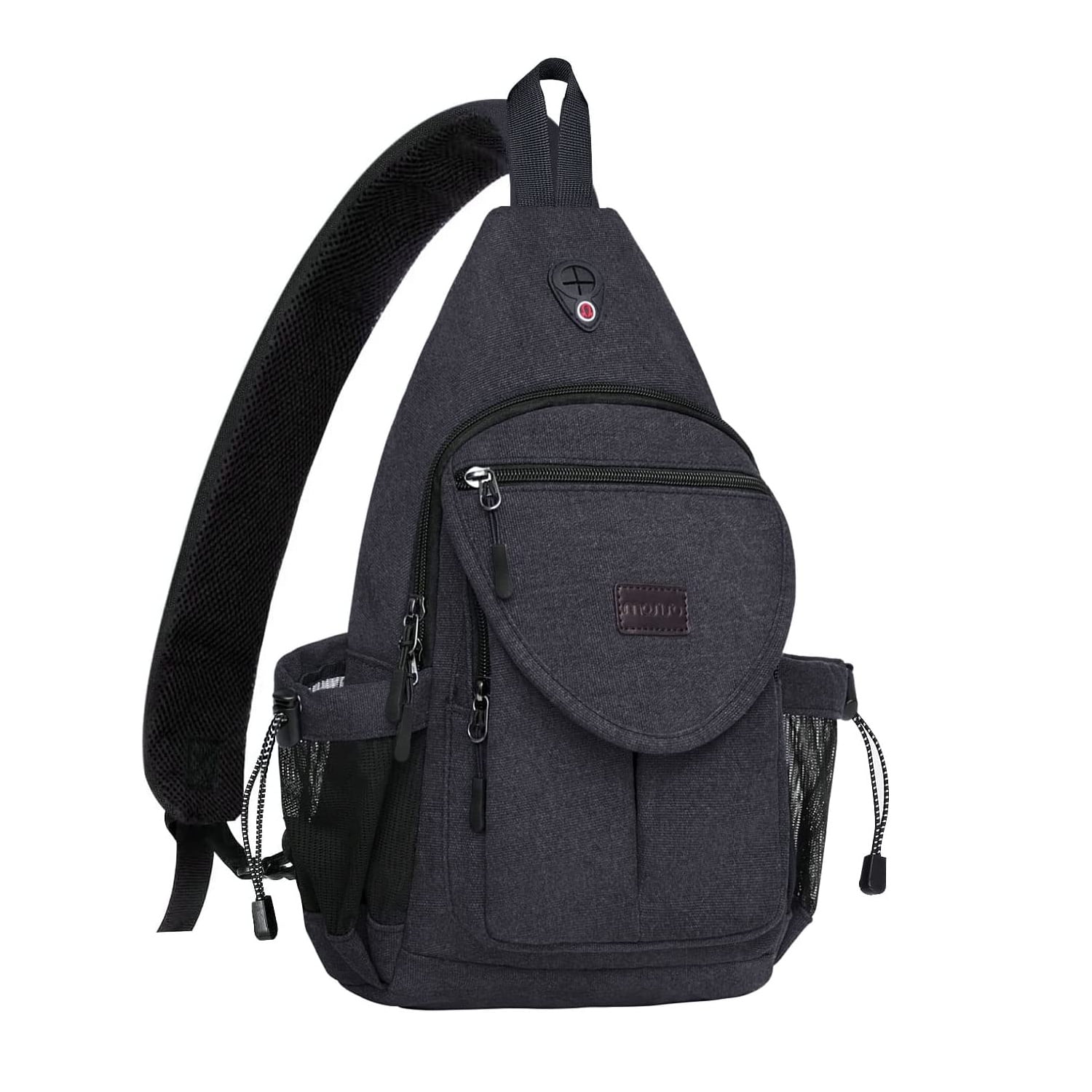Sling Backpack Canvas Crossbody Hiking Daypack Bag with Anti-theft ...