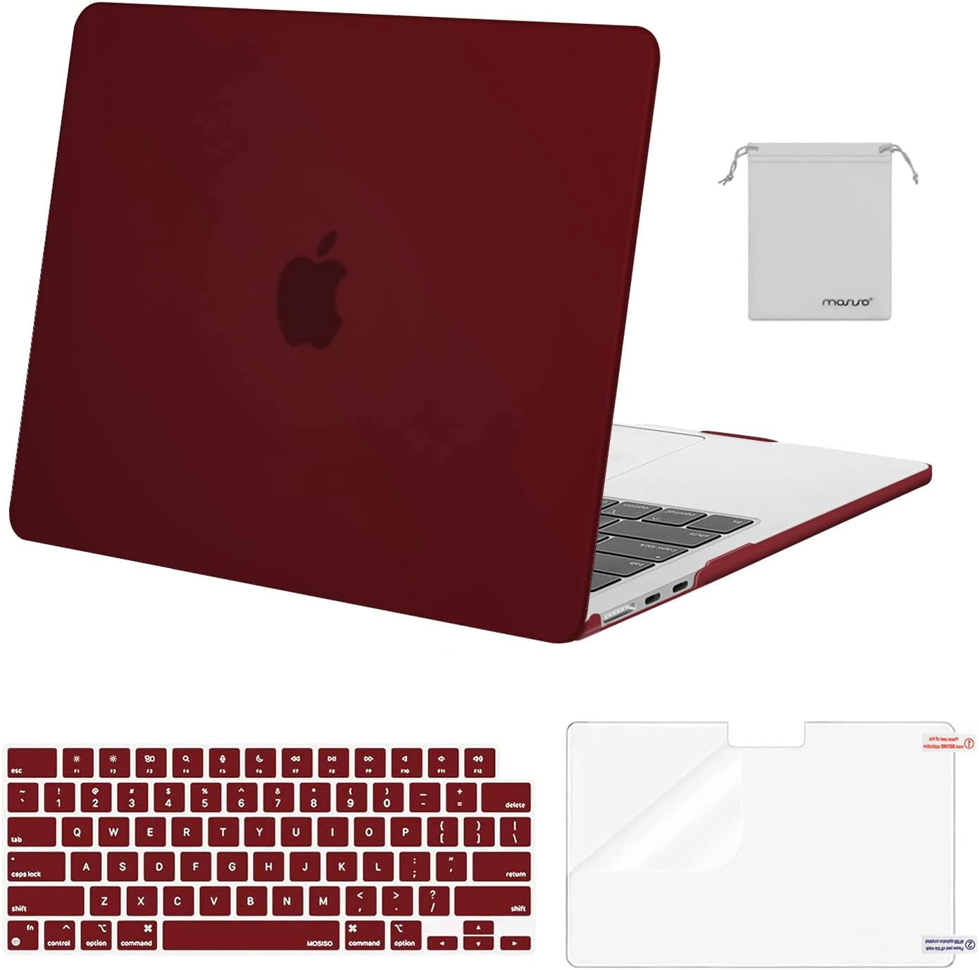 MOSISO Case for MacBook Air 13.6 inch M4 M3 M2 2022-2025, Hard Shell ...