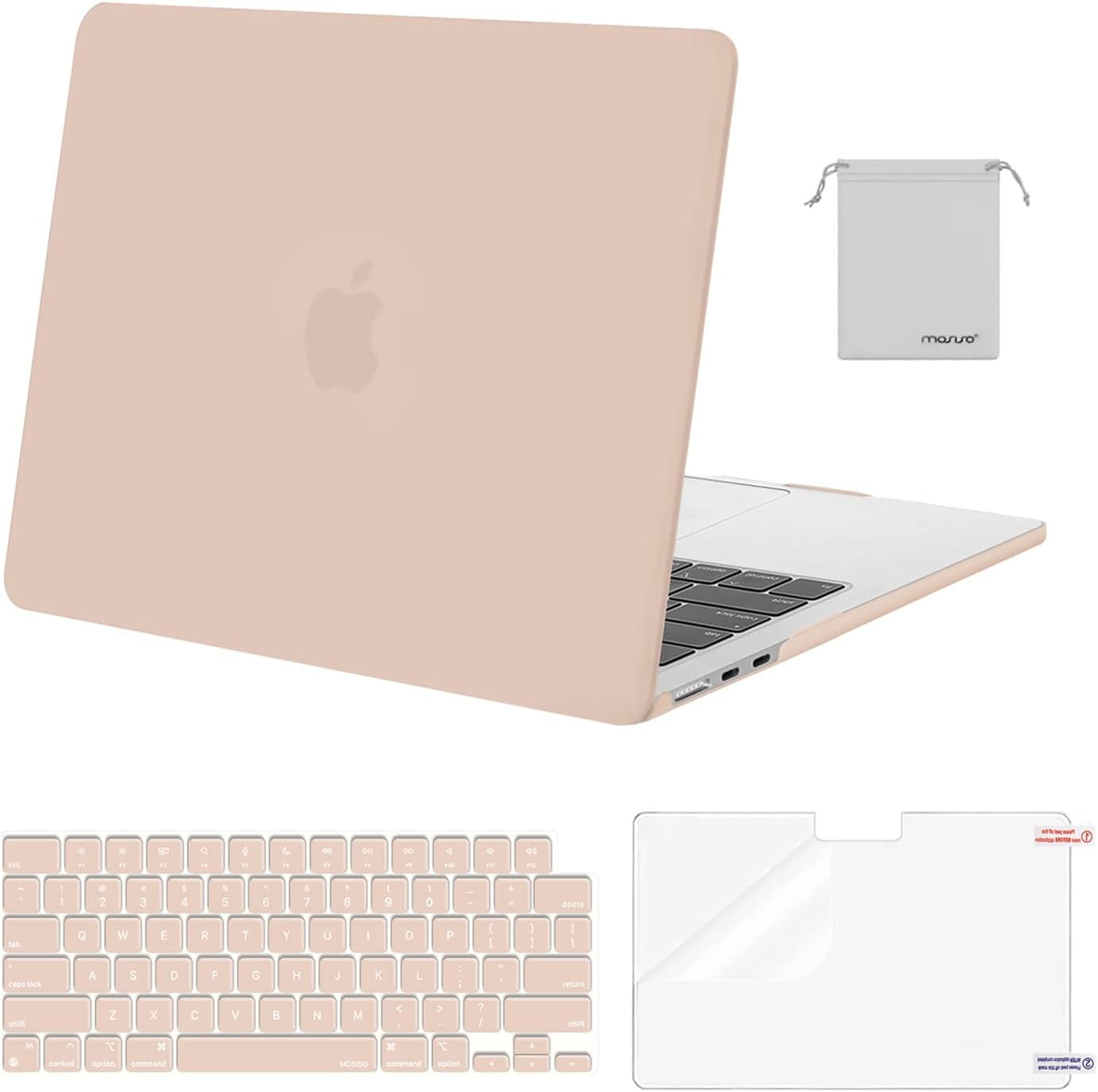 MOSISO MacBook Air Case 13.6 inch 2022-2025, Hard Shell, Keyboard Cover ...