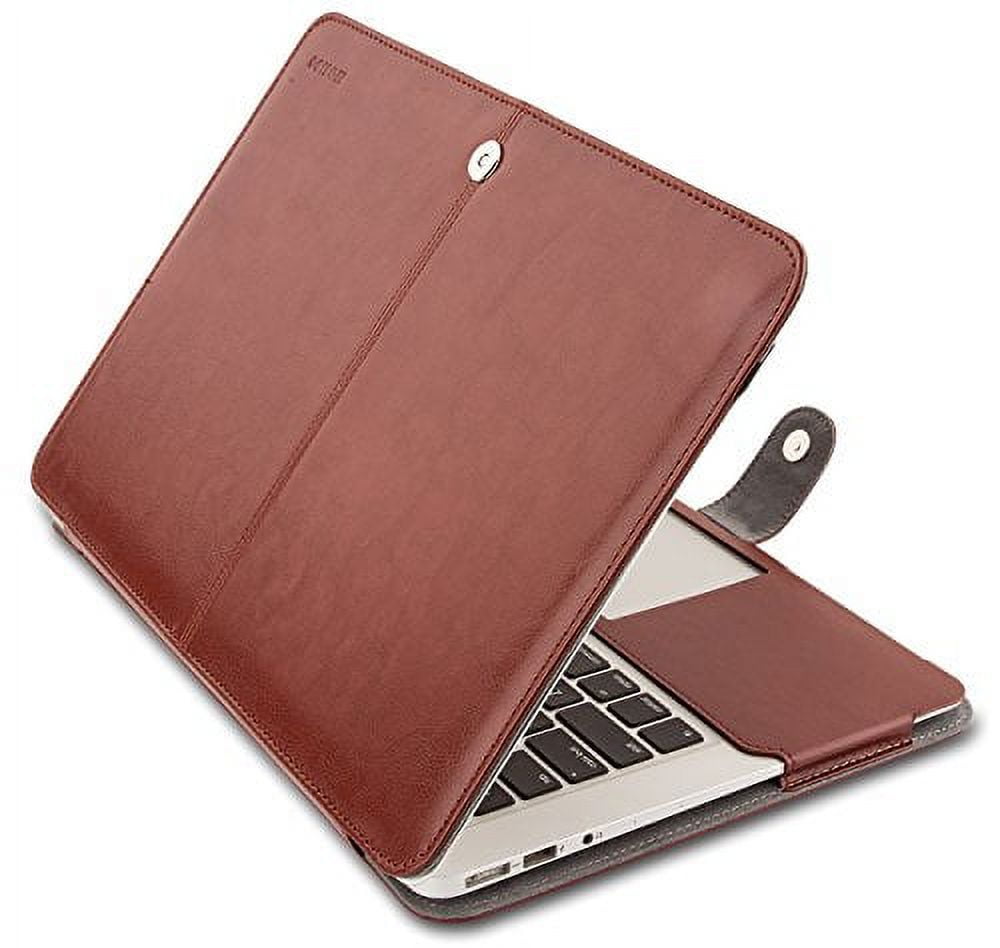 Mosiso MacBook Air 11 Sleeve, Premium PU Leather Book Cover Clip On ...