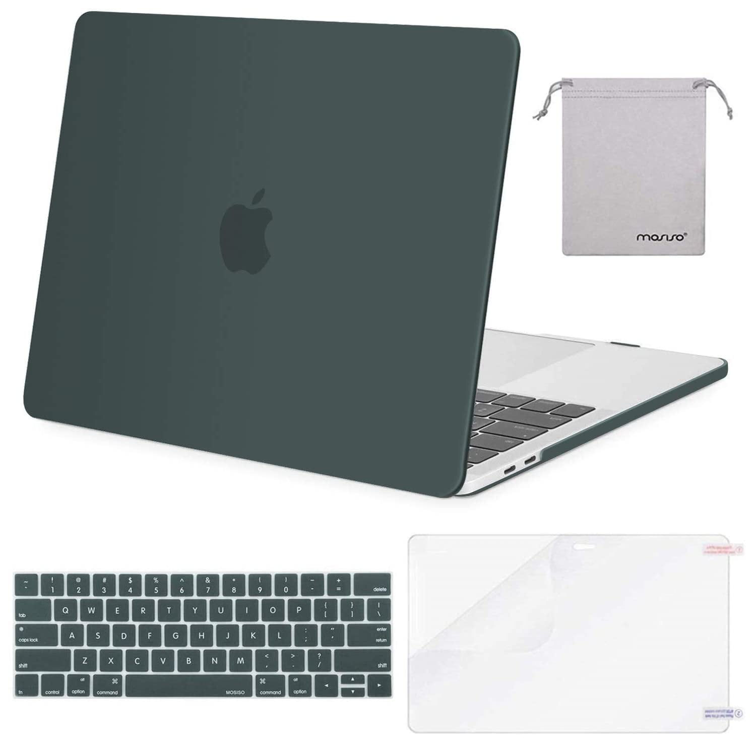 MOSISO MacBook Pro 13 Case, Plastic Hard Shell Cover and Keyboard Bag ...
