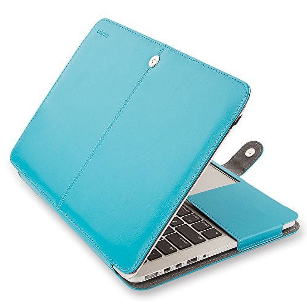 mosiso macbook pro 15 case, premium pu leather folio sleeve cover with ...