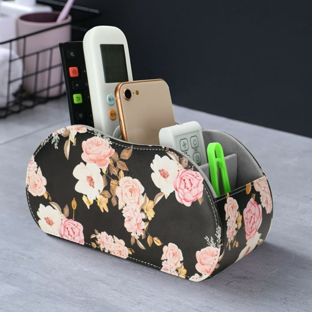 Mosiso PU Leather TV Remote Control Holder with 5 Vertical Compartments ...