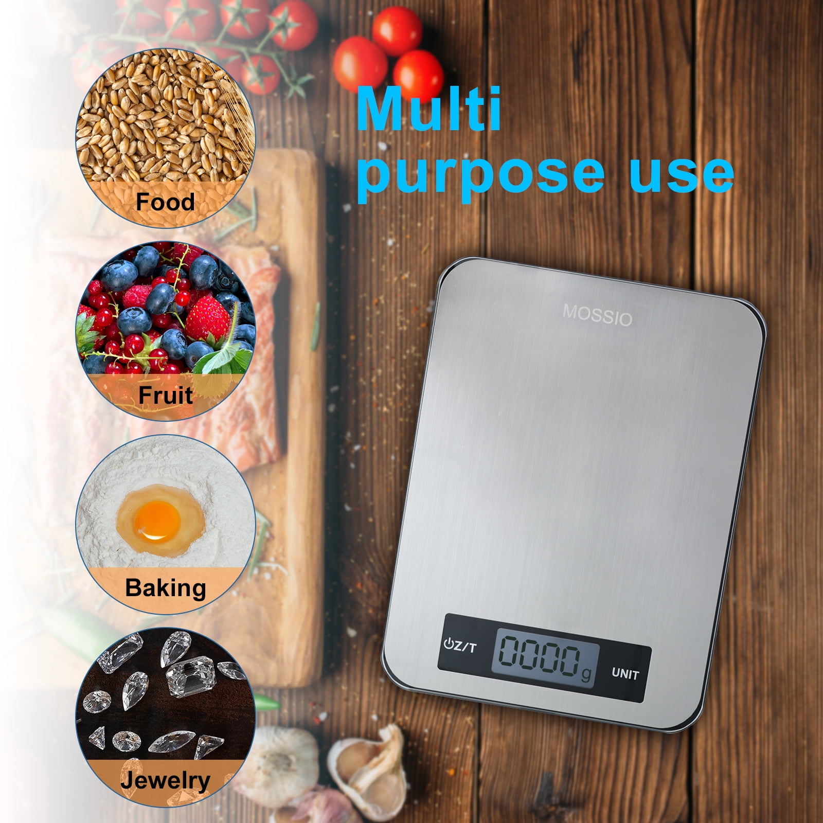 Mosiso Ultra Thin Professional Digital Portioning Scale , Kitchen Scale ...