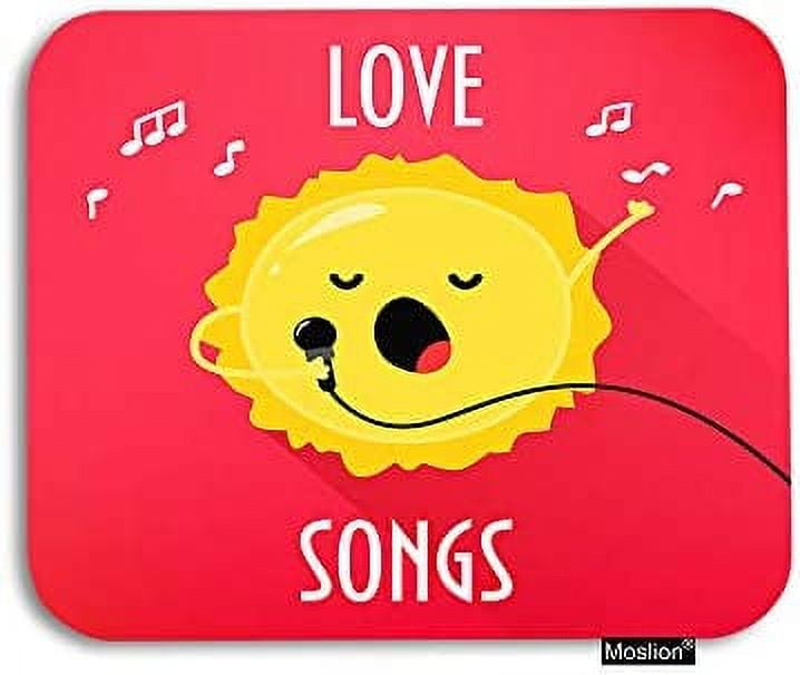 Moslion Sun Mouse Pad Cartoon Sunshine Microphone Sings Karaoke Love ...