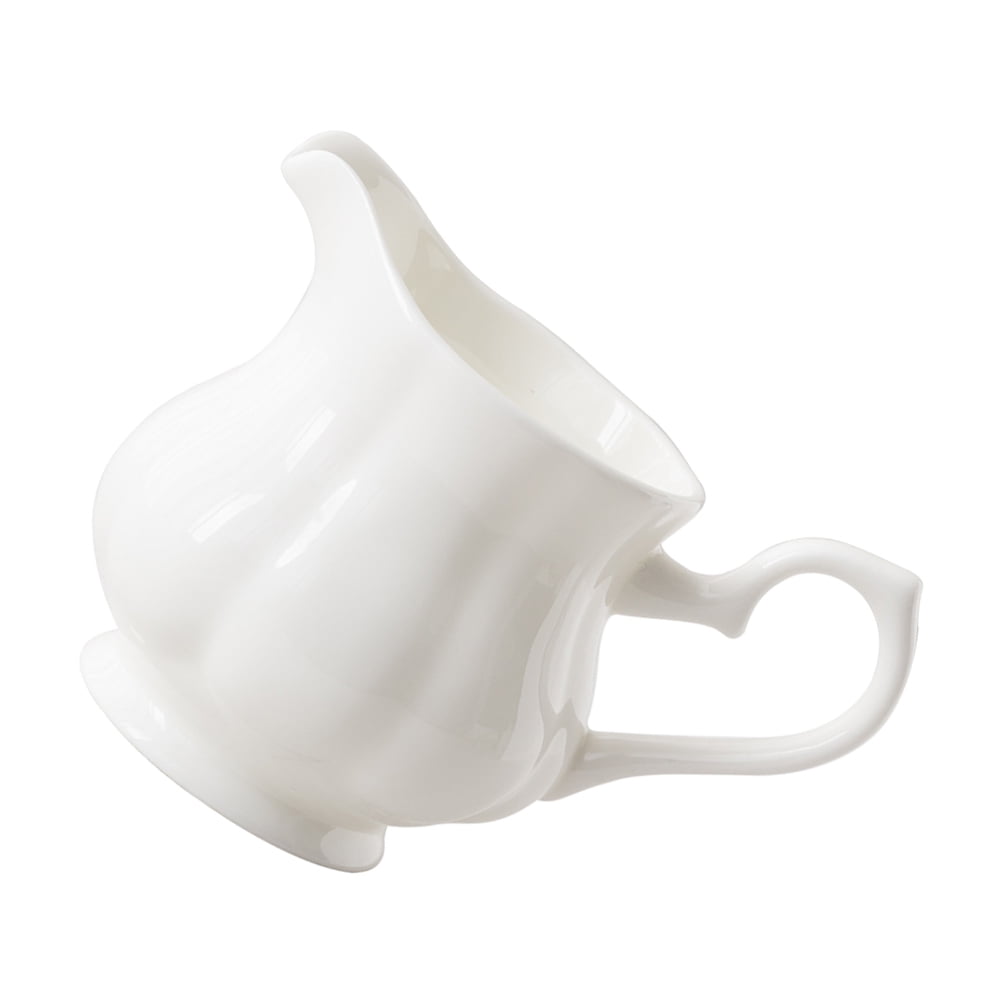 Clispeed White Ceramic Coffee Milk Creamer Pitcher for Home Heat ...