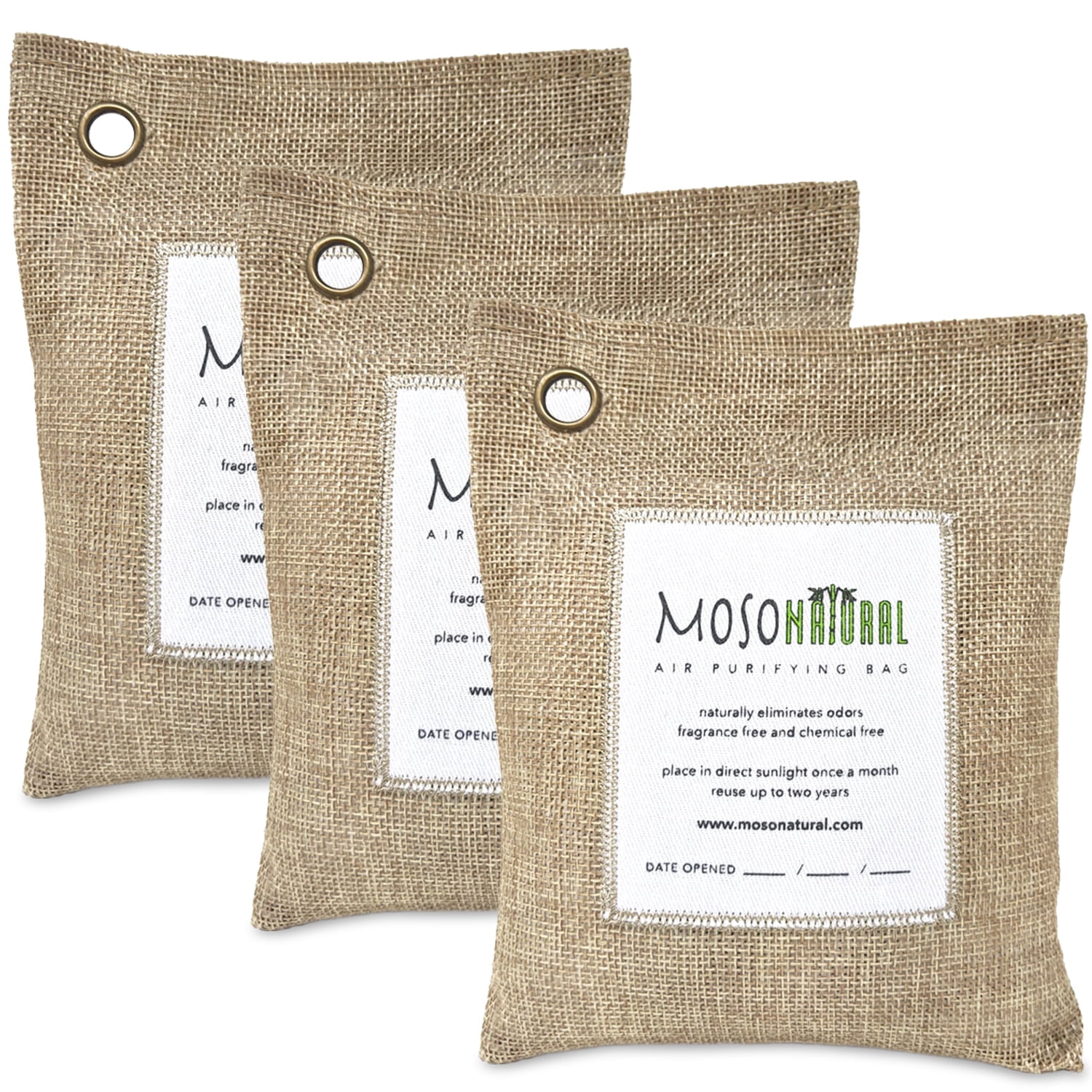 Moso Natural Air Purifying Bag, 200g Bamboo Charcoal Odor Absorber ...