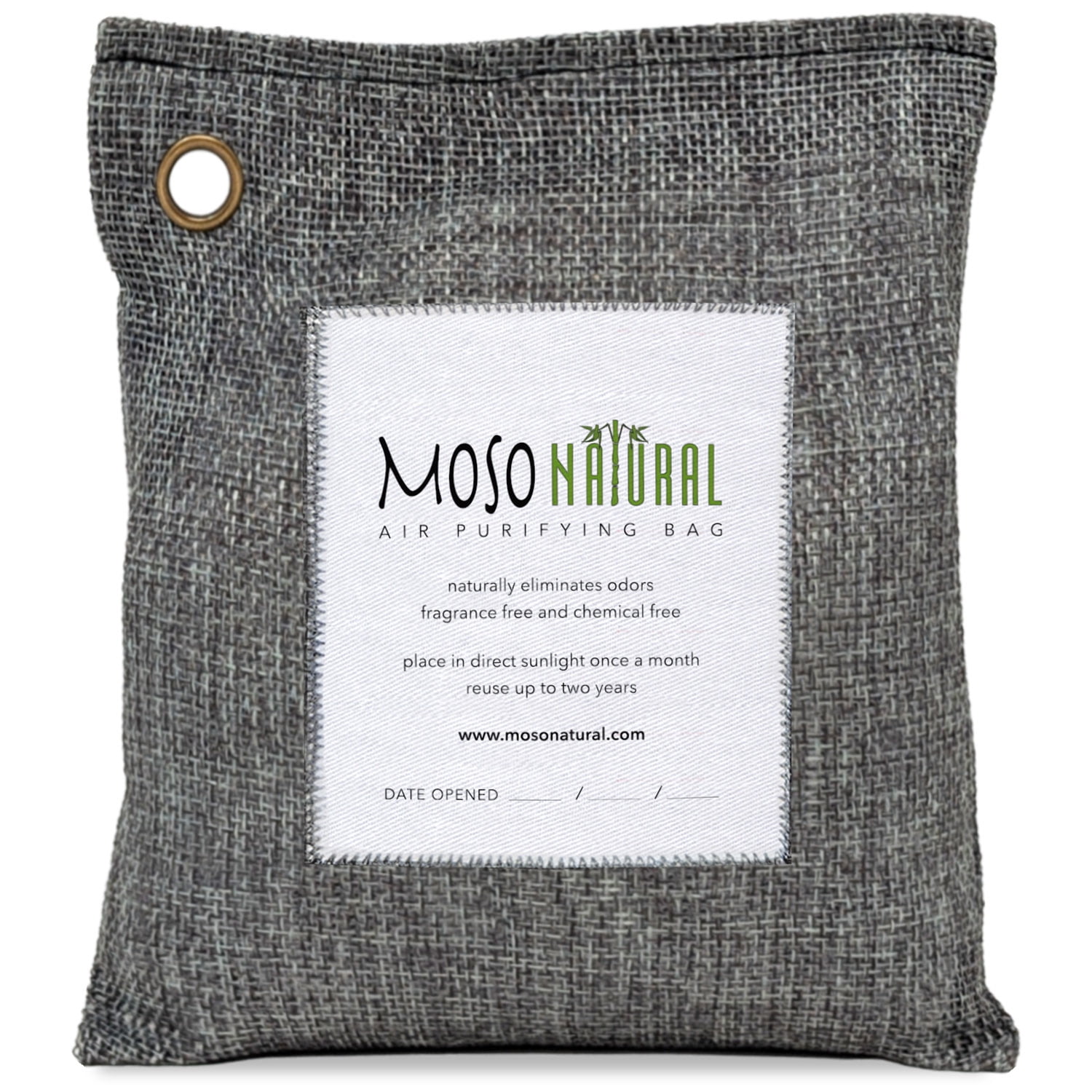 Moso Natural Air Purifying Bag, 500g Bamboo Charcoal Odor Absorber, Unscented Odor Eliminator ...