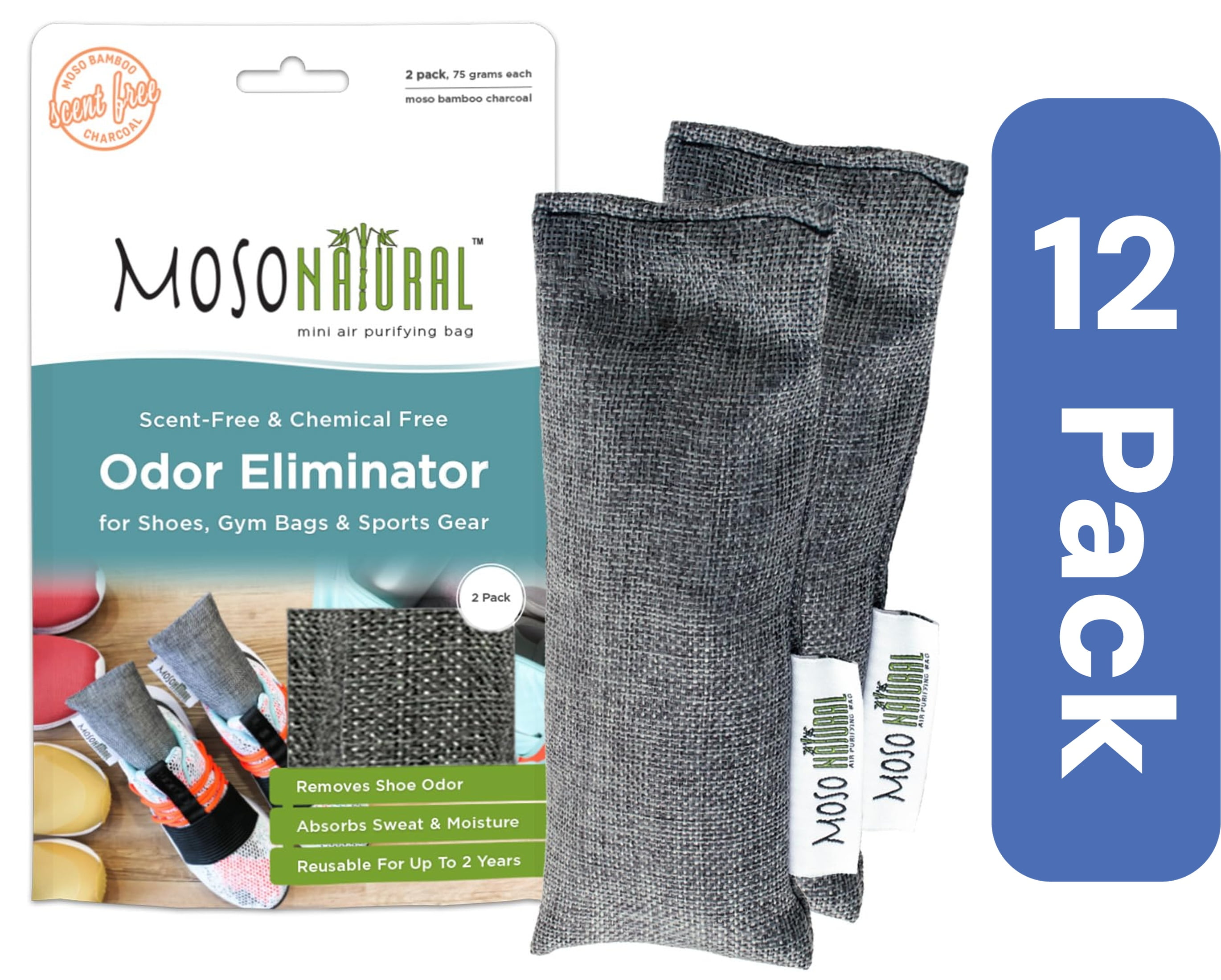 Moso Natural Air Purifying Bag Mini 150g (Pack Of 12) - Walmart.com
