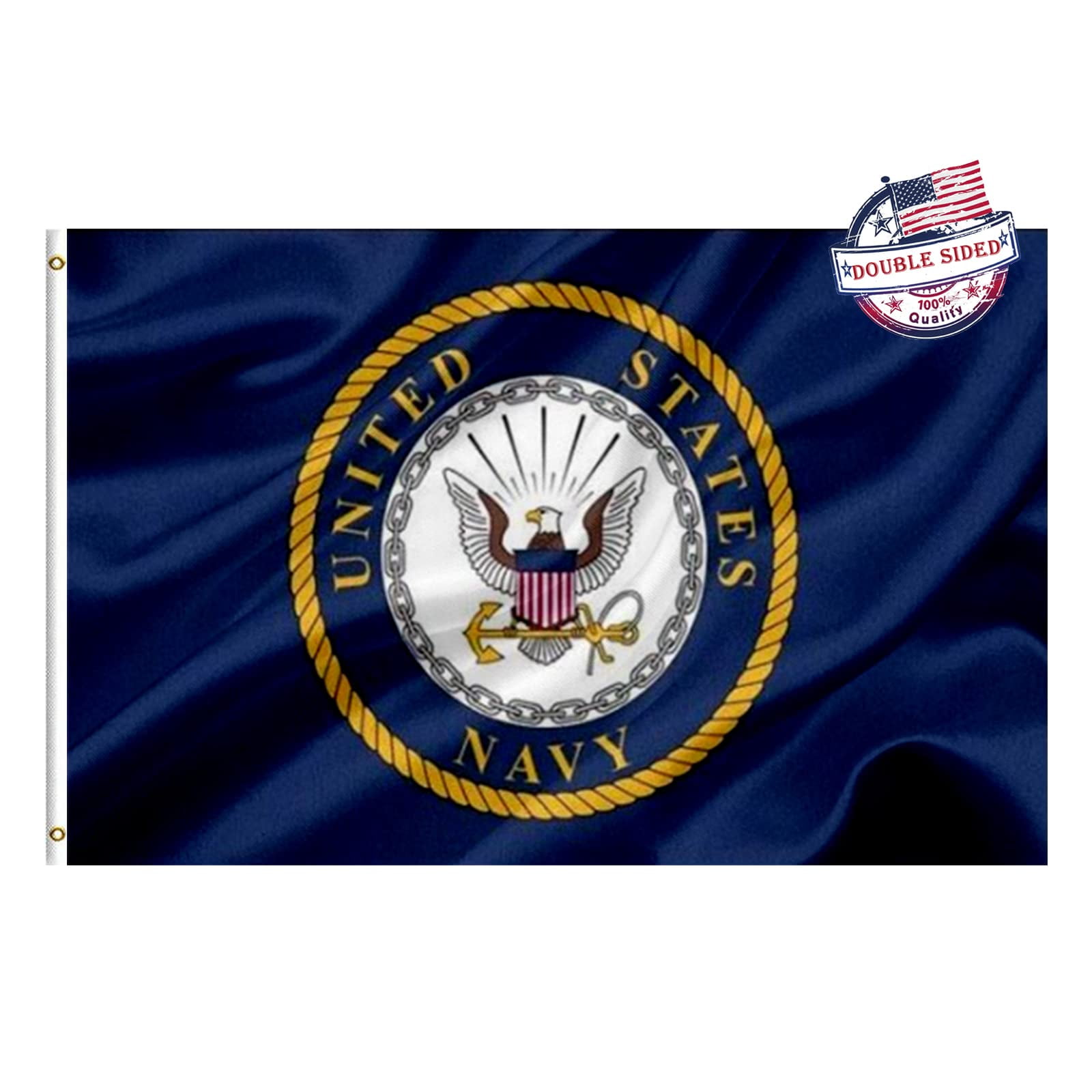 Mosprovie Navy Emblem Military Flag 5x8 Outdoor Double Sided- Heavy ...