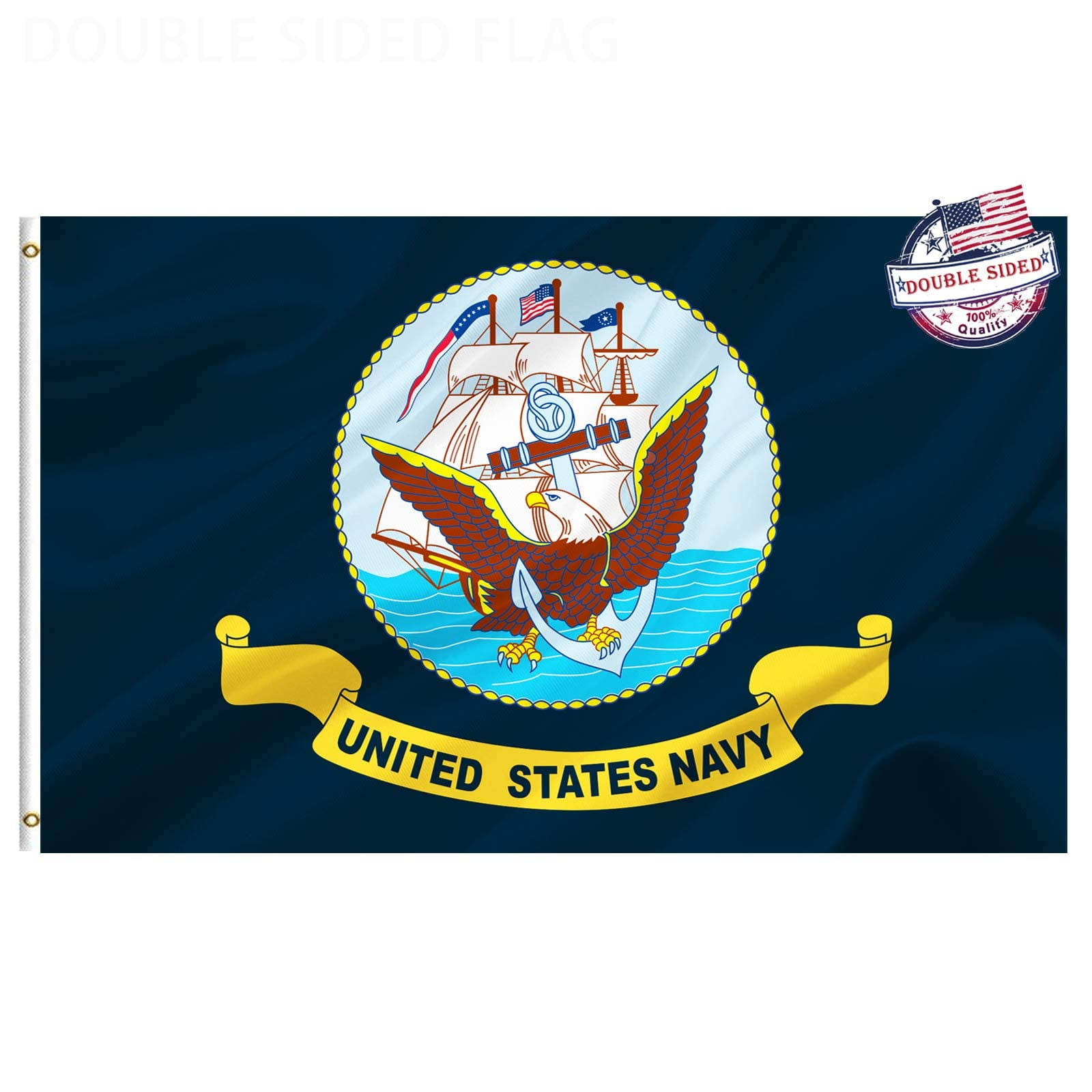 Mosprovie Navy Flag 4x6 Outdoor Double Sided Heavy Duty 3ply United ...