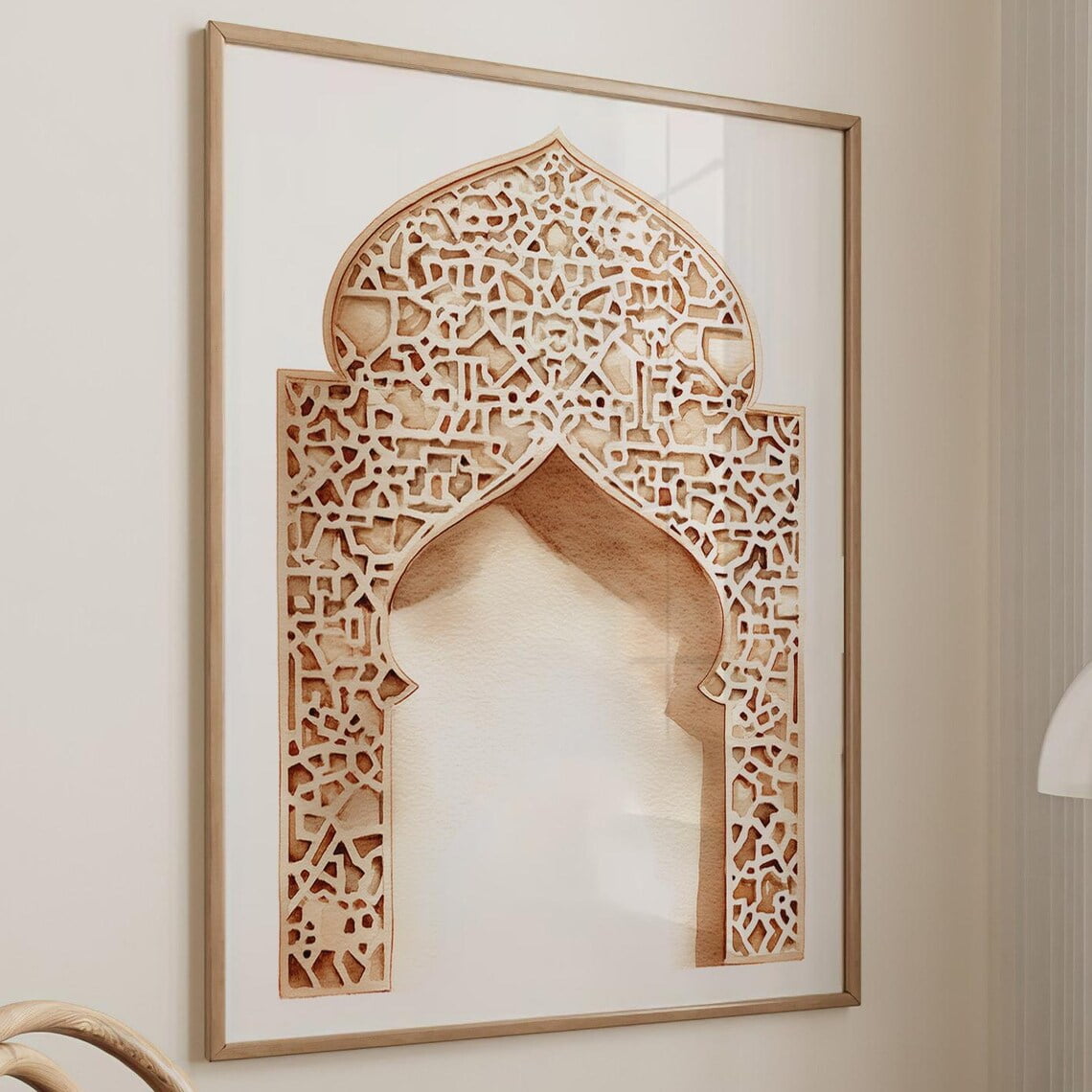 Mosque Arch Neutral Watercolor Print Islamic Wall Art Muslim Poster ...