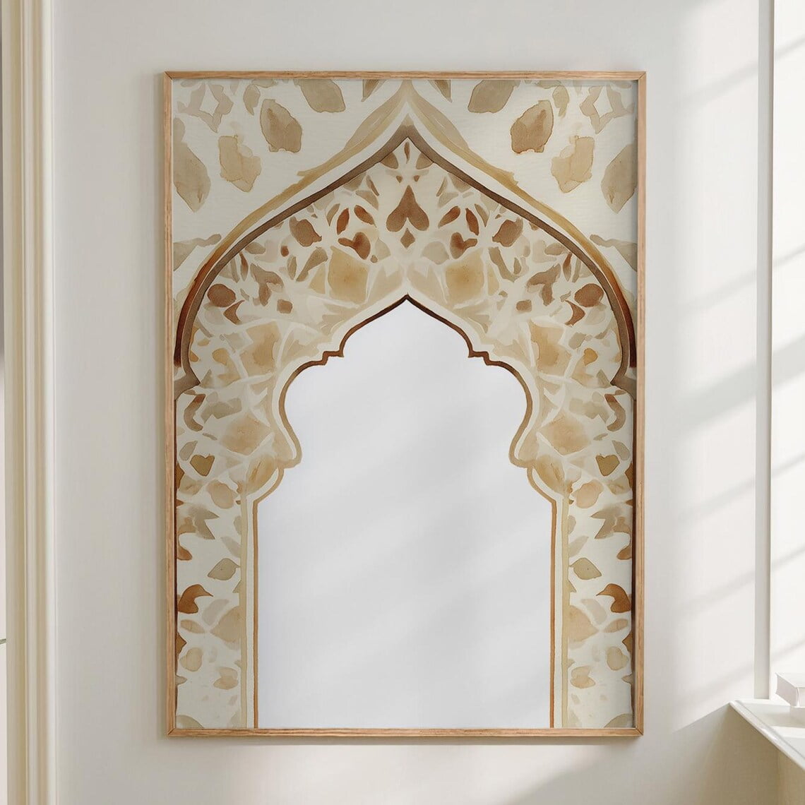 Mosque Arch Neutral Watercolor Print Islamic Wall Art Muslim Poster ...