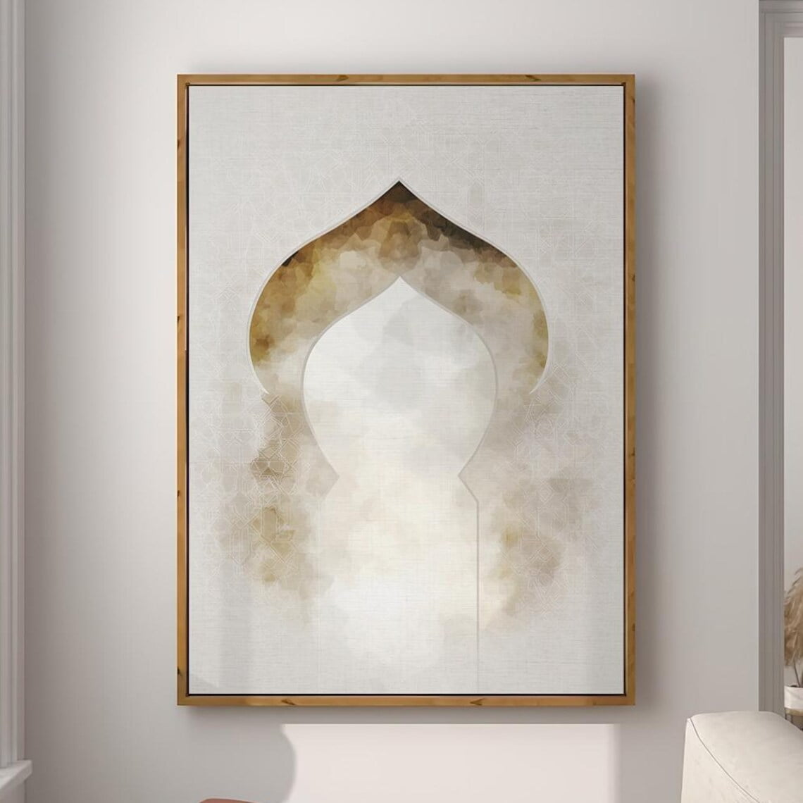 Mosque Arch Neutral Watercolor Print Islamic Wall Art Muslim Poster ...