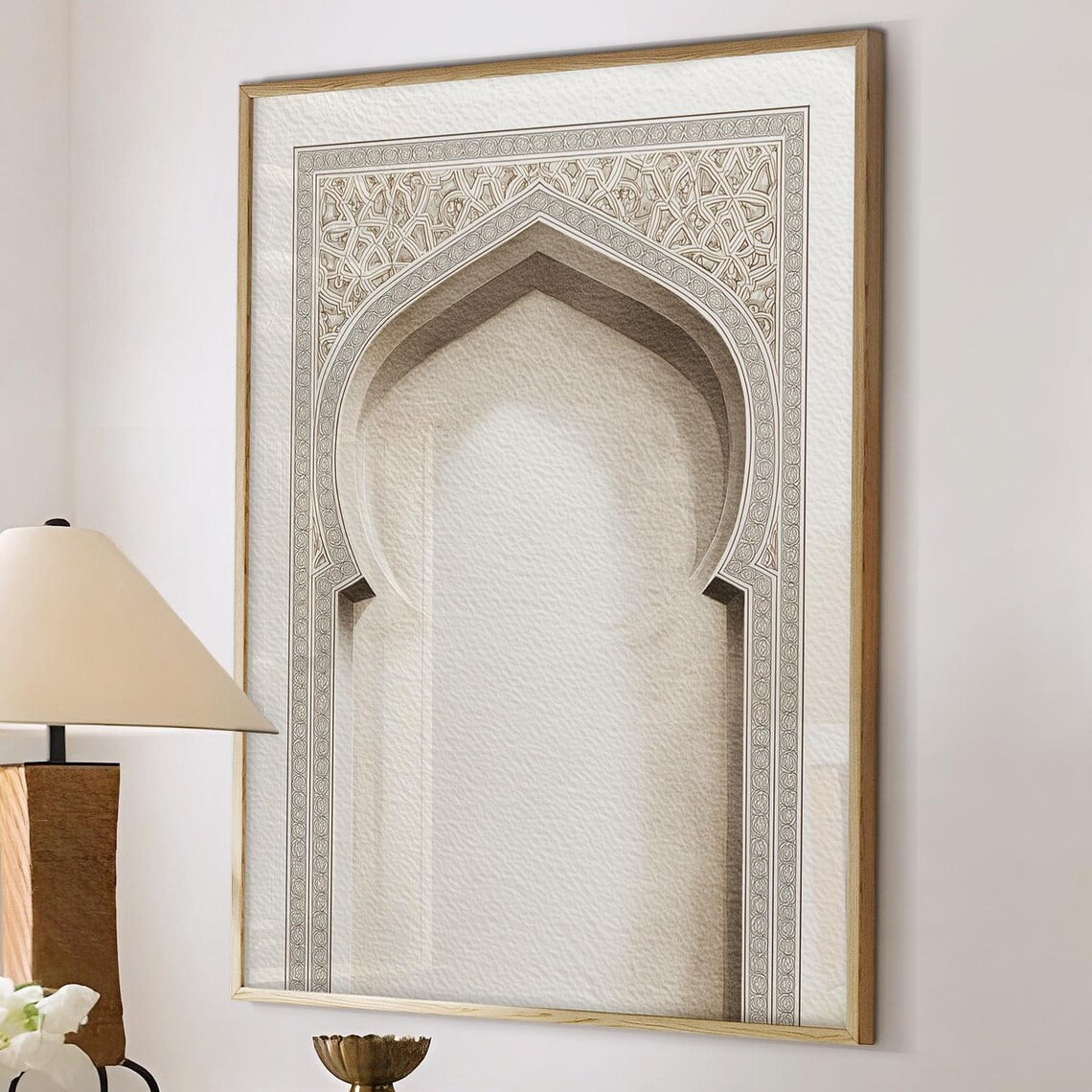 Mosque Arch Neutral Watercolor Print Islamic Wall Art Muslim Poster ...