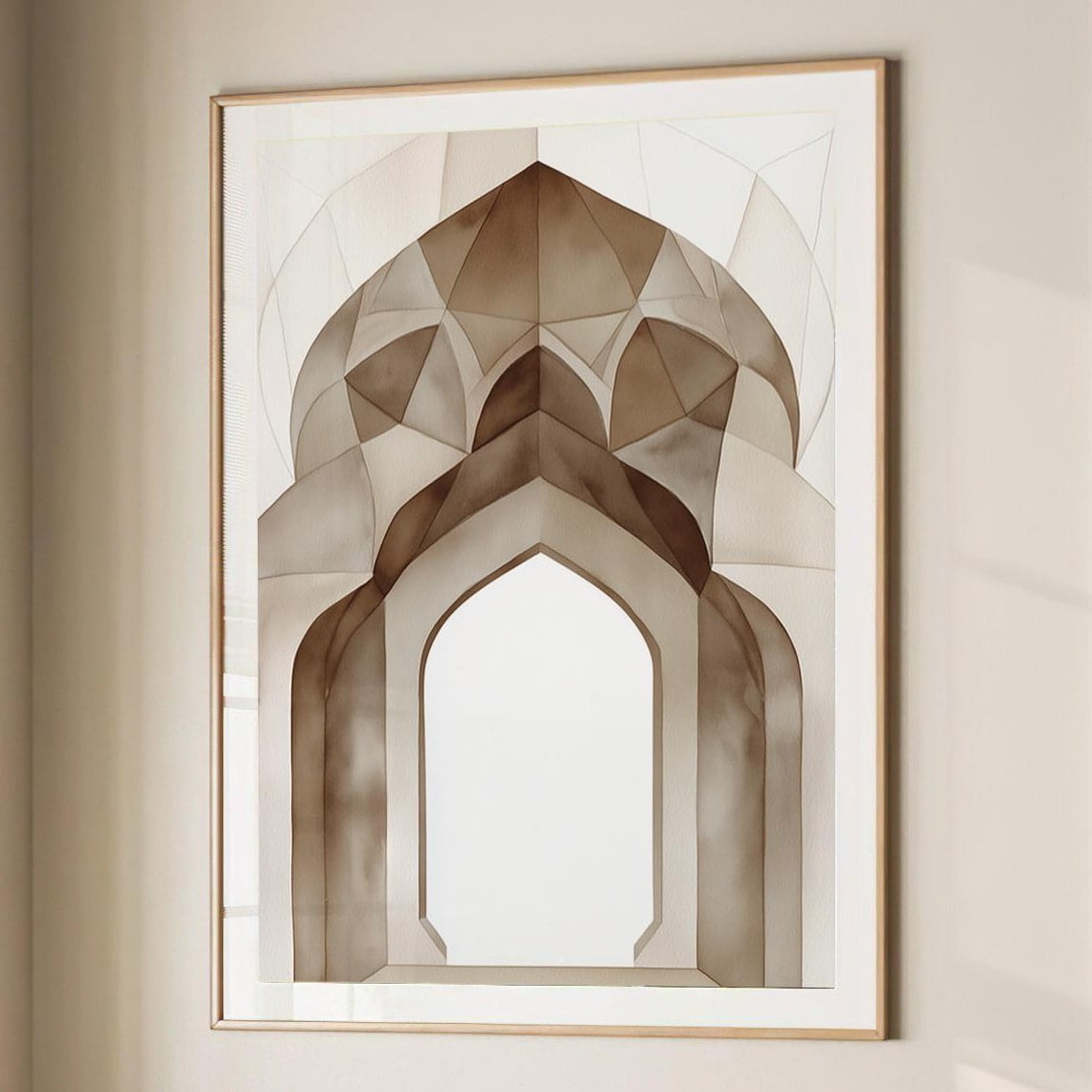 Mosque Arch Neutral Watercolor Print Islamic Wall Art Muslim Poster ...