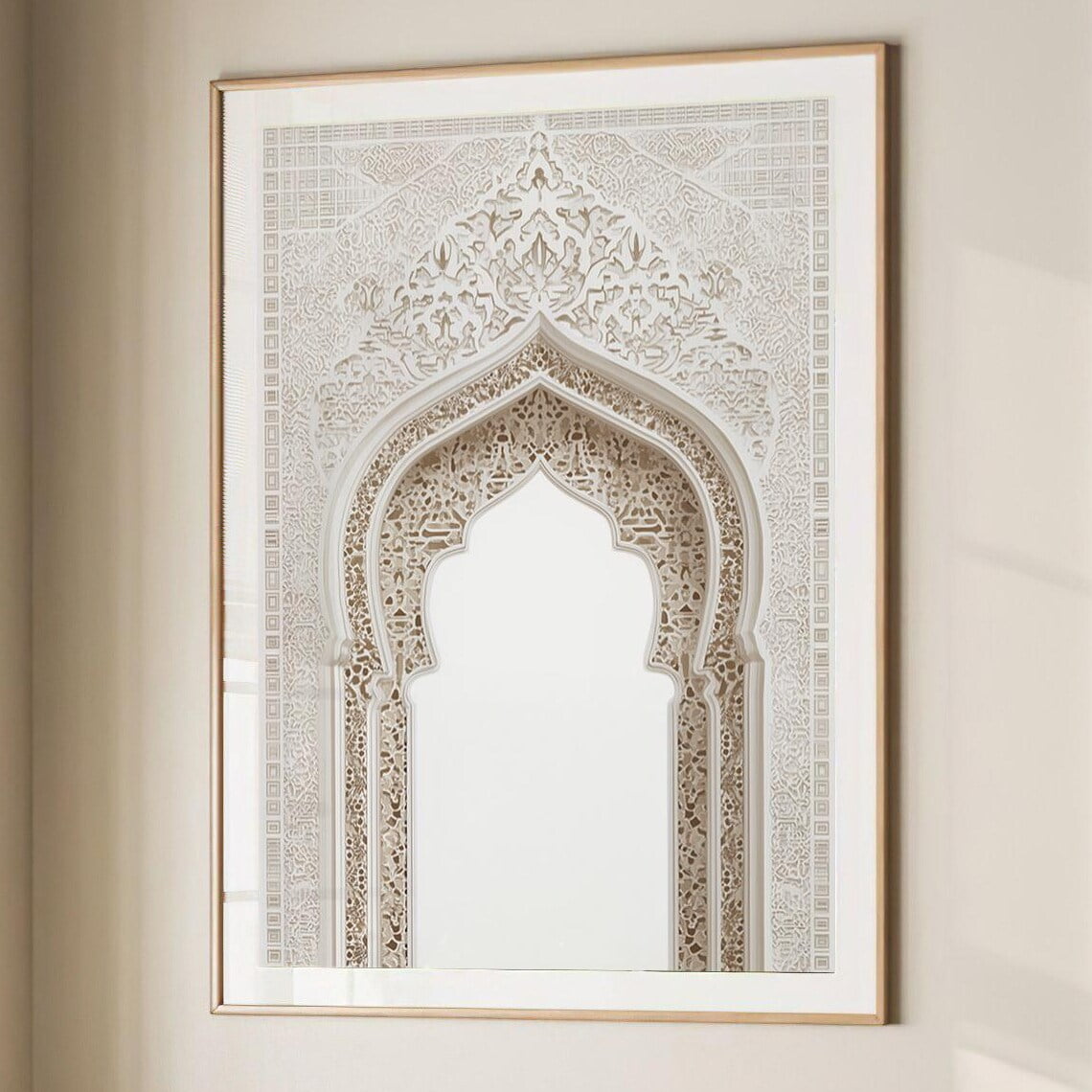 Mosque Arch Neutral Watercolor Print Islamic Wall Art Muslim Poster ...