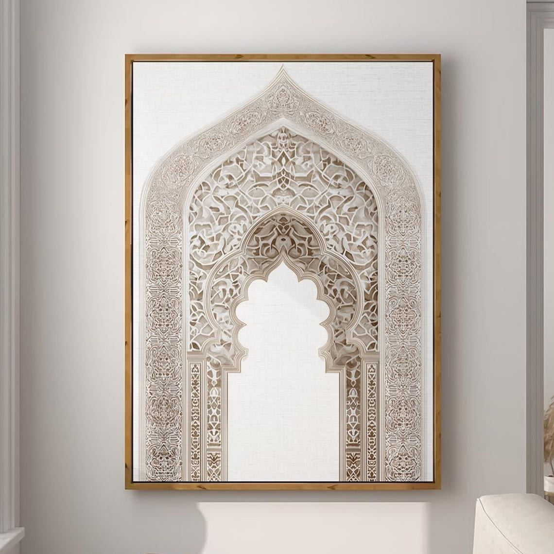 Mosque Arch Neutral Watercolor Print Islamic Wall Art Muslim Poster ...