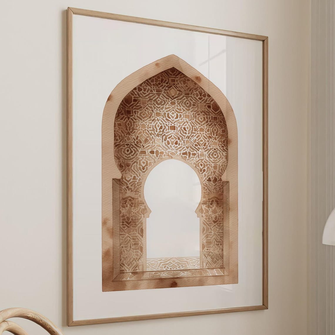 Mosque Arch Neutral Watercolor Print Islamic Wall Art Muslim Poster ...