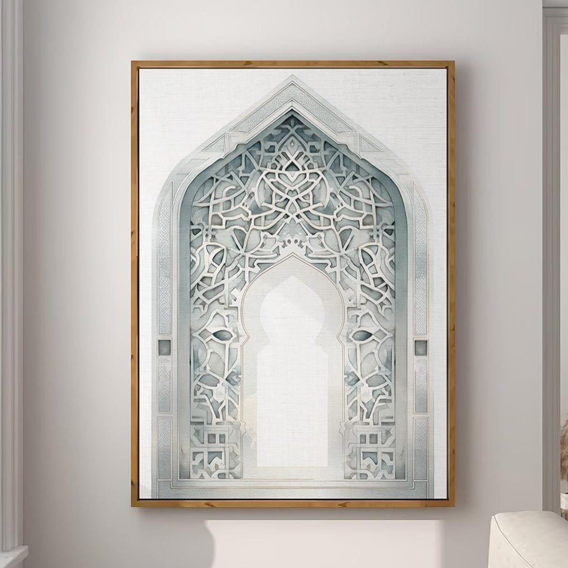 Mosque Arch Neutral Watercolor Print Islamic Wall Art Muslim Poster ...