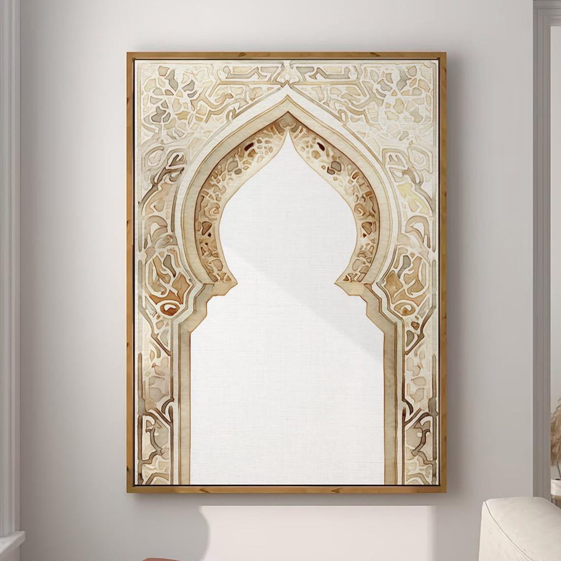Mosque Arch Neutral Watercolor Print Islamic Wall Art Muslim Poster ...